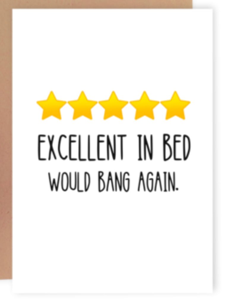 Excellent in Bed Card – Adorned Rebel